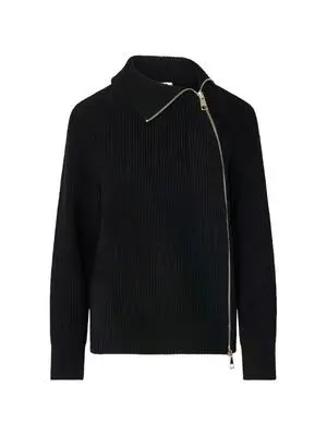 Liu Jo Asymmetrical Zip Wool Blend Sweater