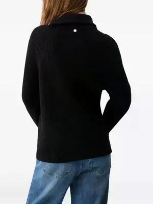 Liu Jo Asymmetrical Zip Wool Blend Sweater