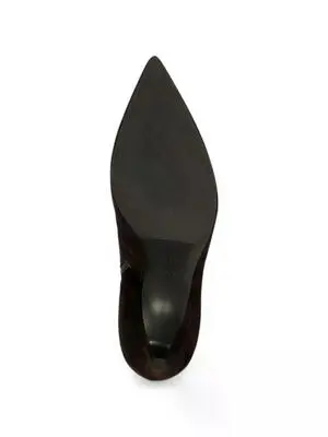 POTAMY Suede Point-toe Heeled Ankle Boots