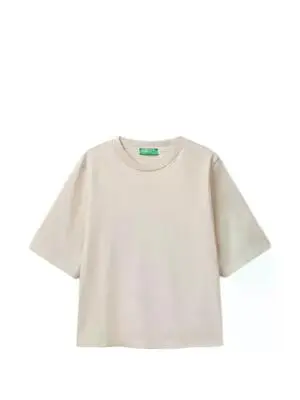 BENETTON Crew Neck T-shirt - Neutrals