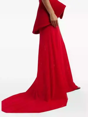 David Koma Strapless Peplum Gown