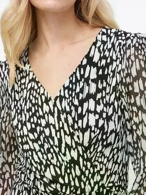MORGAN Abstract Print Wrap Mini Dress