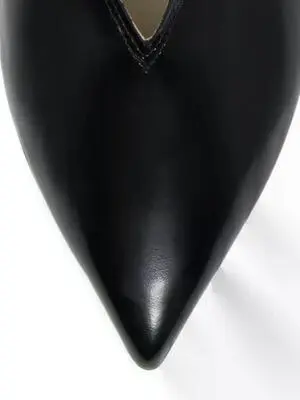 Bimba Y Lola Leather Mid-heel Court Shoes - Black