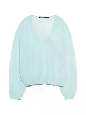 Bimba Y Lola Light Wool V-neck Sweater - Blue