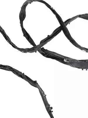 SALON C. LUNDMAN Glass Bead Embellished Necklace - Black
