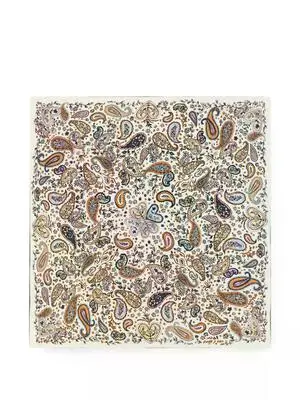 Bimba Y Lola Ivory Paisley Scarf - Neutrals