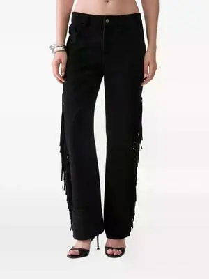 Liu Jo Straight Leg Jeans With Side Fringes