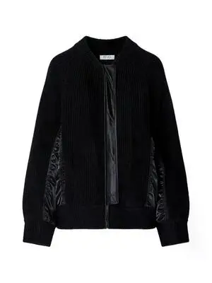 Liu Jo Knit Bomber With Nylon Inserts
