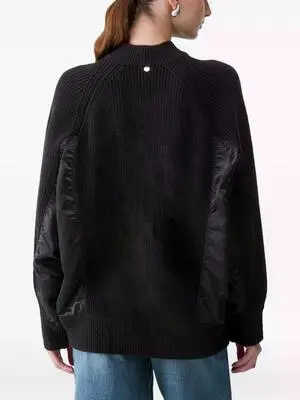 Liu Jo Knit Bomber With Nylon Inserts