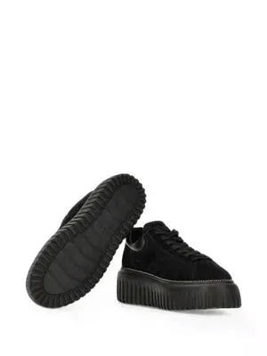Hogan H-stripes Embellished Suede Sneakers