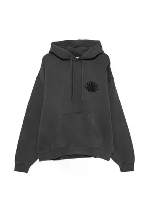 NEW AMSTERDAM SURF ASSOCIATION Logo-embroidered Drawstring Hoodie - Grey