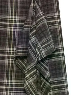 ALYSI Tartan Print Asymmetric Skirt