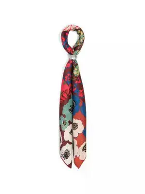 Bimba Y Lola Floral Patchwork Scarf Charm - Red