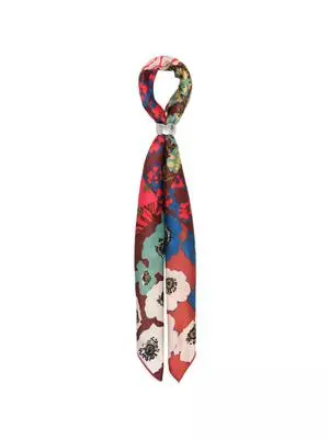 Bimba Y Lola Floral Patchwork Scarf Charm - Red