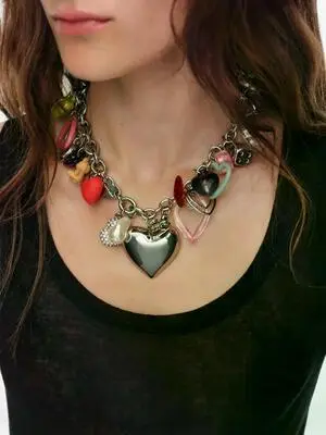 Bimba Y Lola Hearts-multicharm Necklace - Silver