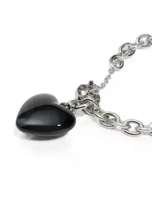 Bimba Y Lola Black Heart Chain Necklace