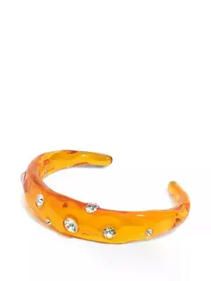 Bimba Y Lola Amber Resin And Crystals Rigid Bracelet
