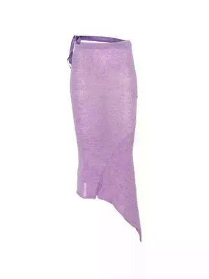 BARBARA BOLOGNA Asymmetric Hem Knitted Midi Skirt