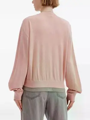 FINGERCROXX Logo-embroidered Layered Cardigan - Pink