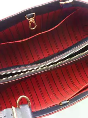 LOUIS VUITTON Monogram Empreinte Montaigne Mm Satchel - Blue