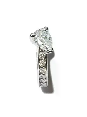 REPOSSI 18ct White Gold Serti Sur Vide Diamond Earring