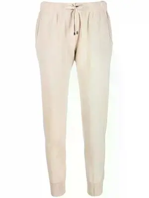 Brunello Cucinelli Cashmere Drawstring Track Pants - Neutrals