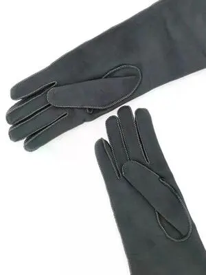 Agnona Contrast-stitch Leather Gloves