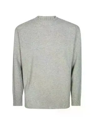 AMARANTO Crew-neck Knitted Sweater - Grey