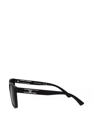 Emporio Armani Logo-plaque Square-frame Sunglasses