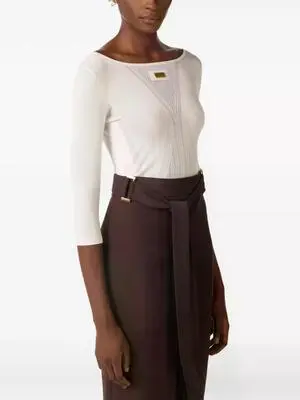 Elisabetta Franchi Open-knit Top With Geometric Design