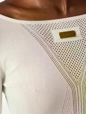 Elisabetta Franchi Open-knit Top With Geometric Design