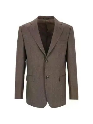 Emporio Armani Herringbone Single-breasted Suit