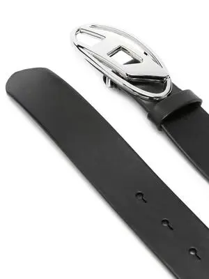 DIESEL® Oval D Plaque Belt - Black
