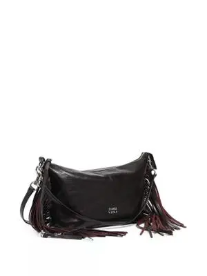 Bimba Y Lola Medium Burgundy Fringed Leather Madrid Bag