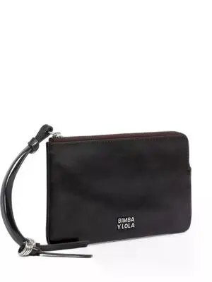 Bimba Y Lola Large Dark Burgundy Leather Coin Purse - Red