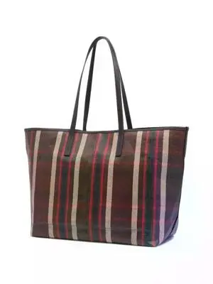 Bimba Y Lola Large Oak Tartan Shopper Bag