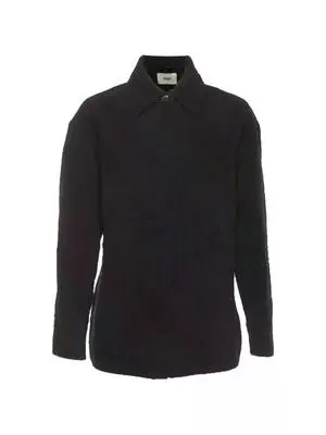 Fendi Monogram Jacquard Denim Jacket - Blue