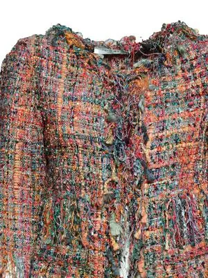CHARLOTT Fringe-trimmed Bouclé Jacket