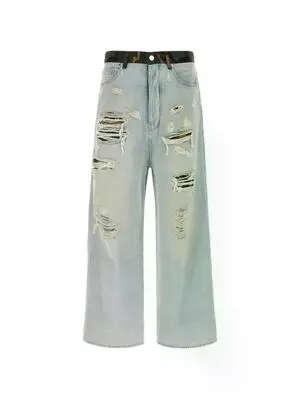 Amiri Distressed Camouflage-pattern Jeans