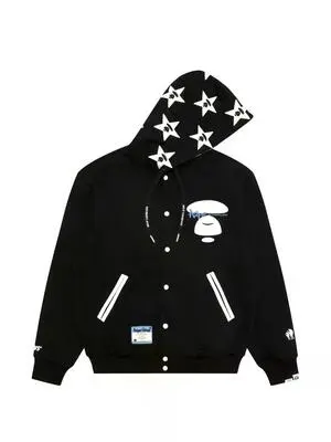 AAPE BY *A BATHING APE Embroidered Logo Hoodie - Black