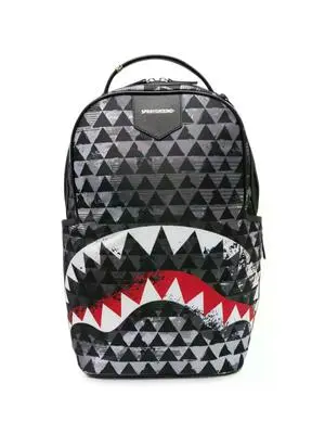 SPRAYGROUND Shark Mouth Geometric-print Backpack - Grey