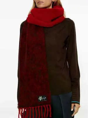 Paul Smith Fringe-trim Logo-patch Scarf