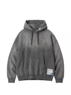 Mihara Yasuhiro Distressed Sun-faded Hoodie - Black