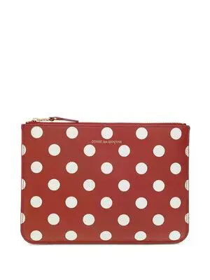 Comme Des Garçons Polka-dot Leather Pouch