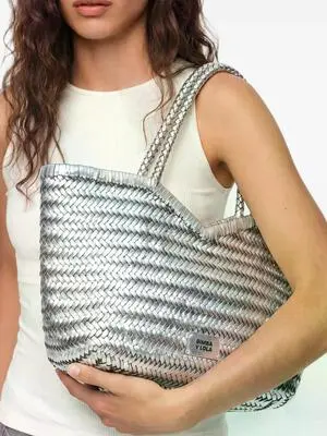 Bimba Y Lola Woven Leather Tote Bag