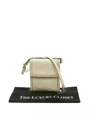 Gucci Small Perforated Gg Embossed Messenger Bag