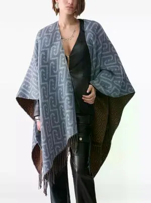 Liu Jo Monogram-jacquard Poncho