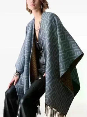 Liu Jo Monogram-jacquard Poncho