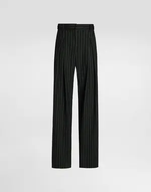 Dolce & Gabbana Pinstripe Wool Trousers Pants And Shorts Multi-colored - Multicolor