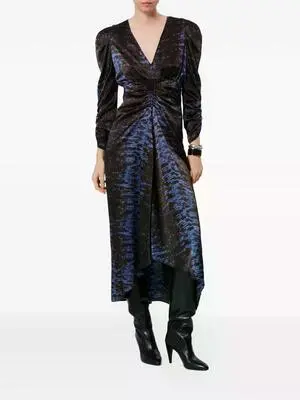 Isabel Marant Étoile Long Python-print Satin Dress